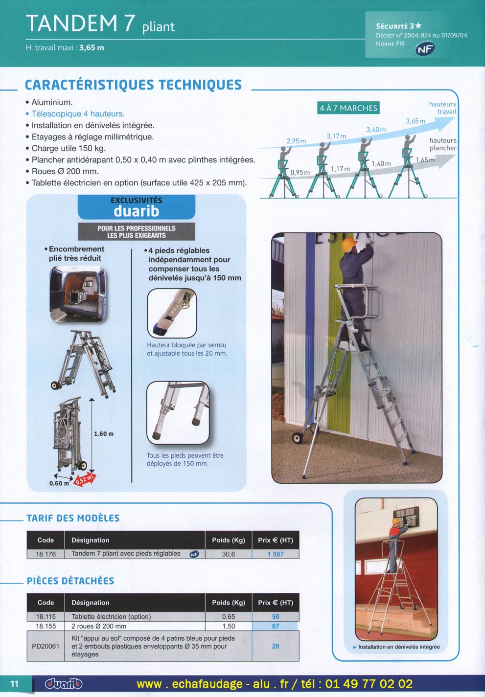 catalogue-duarib.com 2012, page 10 et 11 plates-formes individuelles ...